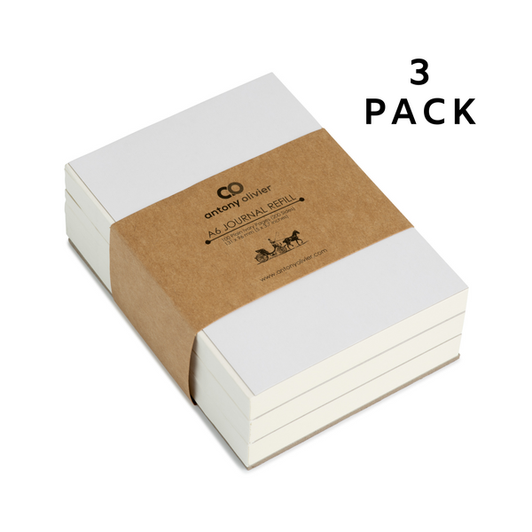 A6 Plain Paper Refill Pack x3 - Antony Olivier